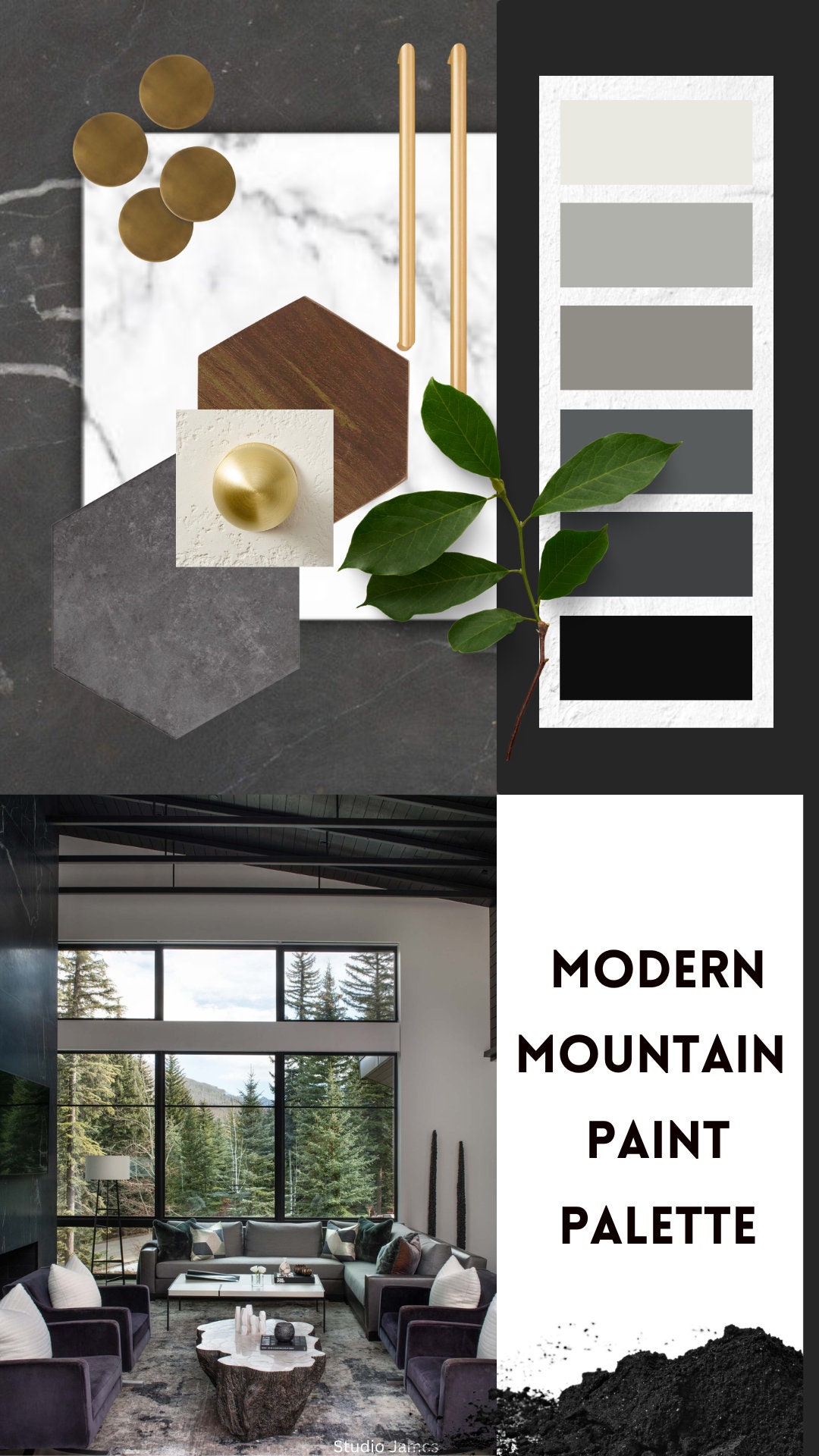Benjamin Moore Modern Farmhouse Color Palette Kitchen Cabinet Palette ...