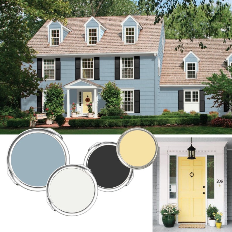 Benjamin Moore Coastal Blue Exterior House Color Front Door Paint ...