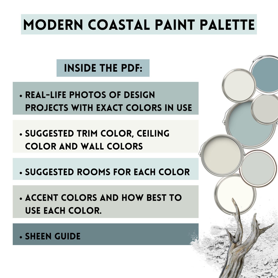 Benjamin Moore Coastal Palette Blue Paint Scheme Beach House Color ...