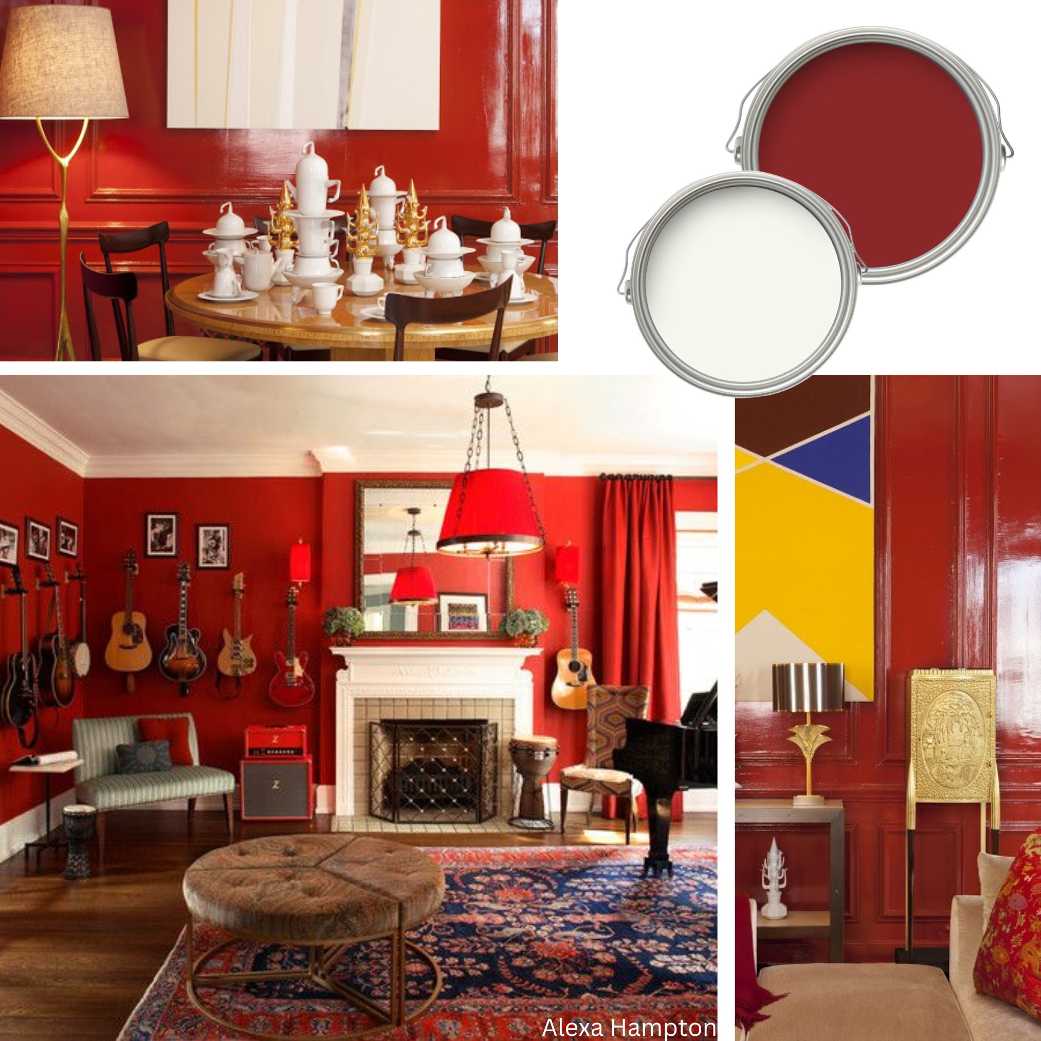 Benjamin Moore RED Paint Palette Burgundy Paint Scheme Pink Color ...