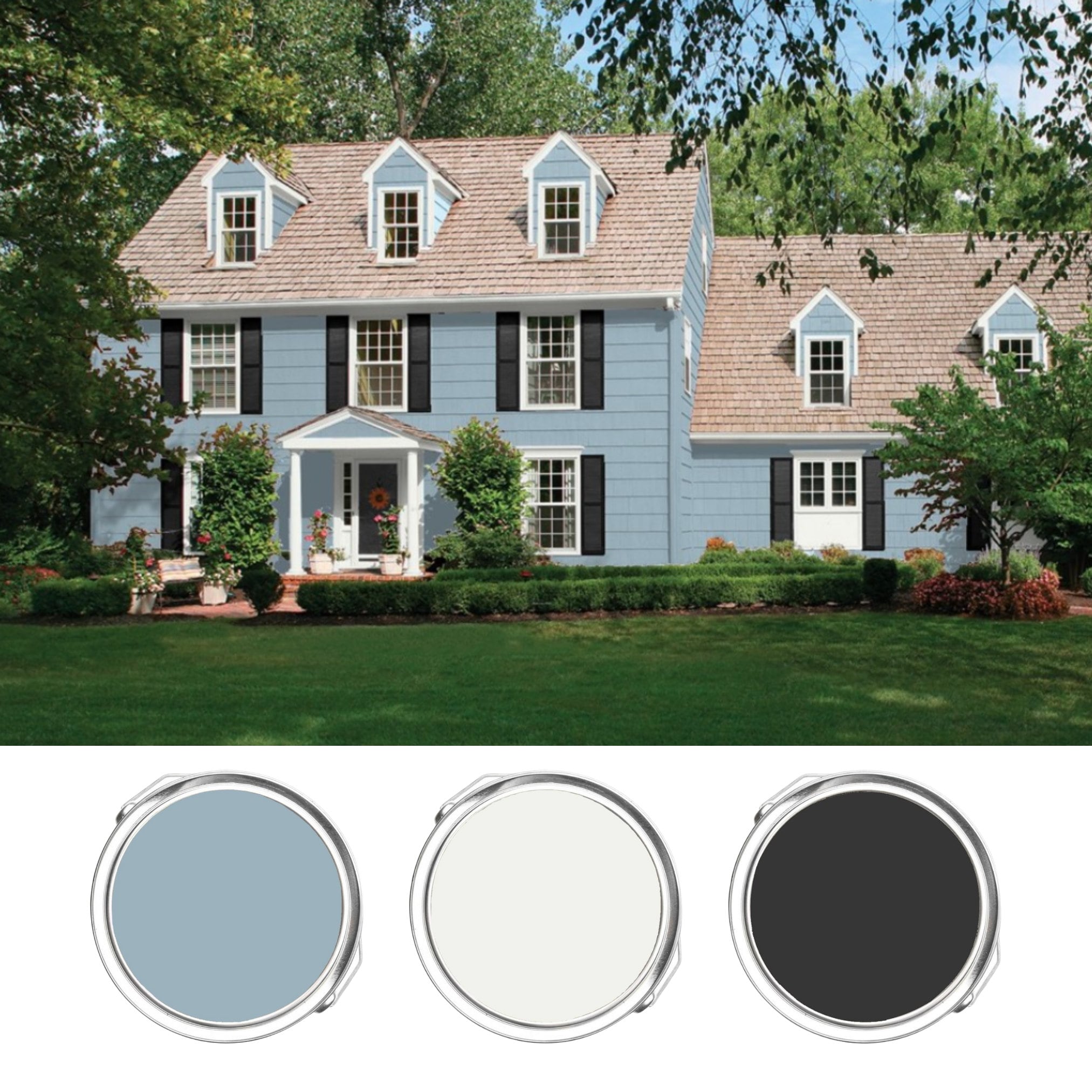 Benjamin Moore Coastal Blue Exterior House Color Front Door Paint ...