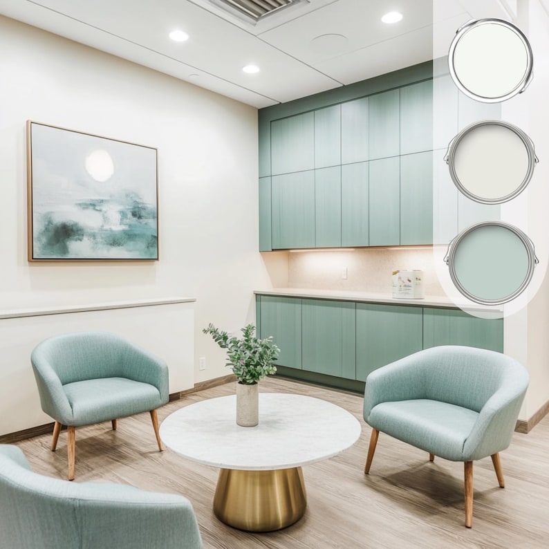 Dental Clinic Interior Design Color Palette for Orthodontic Reception ...