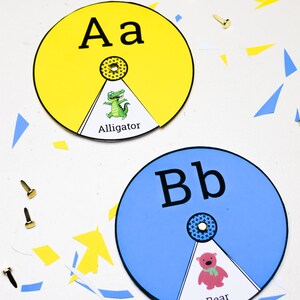 Alphabet Spinners. ABC Printable Craft for Toddlers. Preschool ABC ...