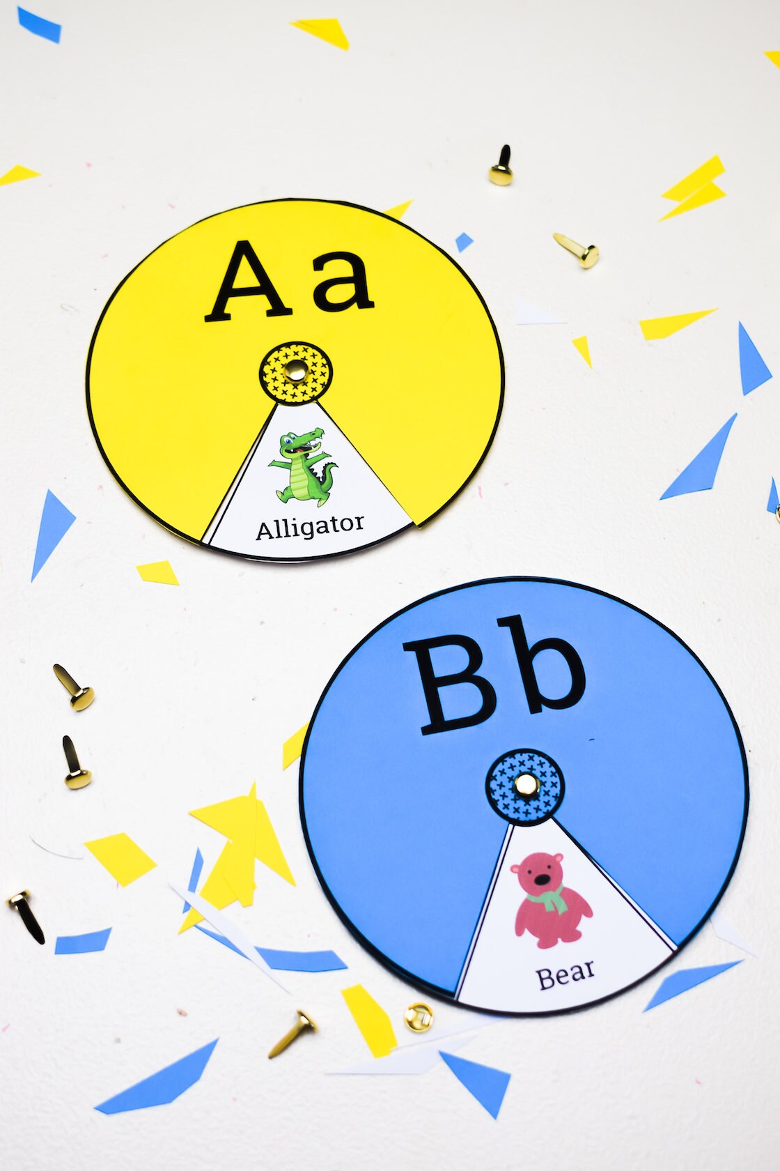 Alphabet Spinners. ABC Printable Craft for Toddlers. Preschool ABC ...