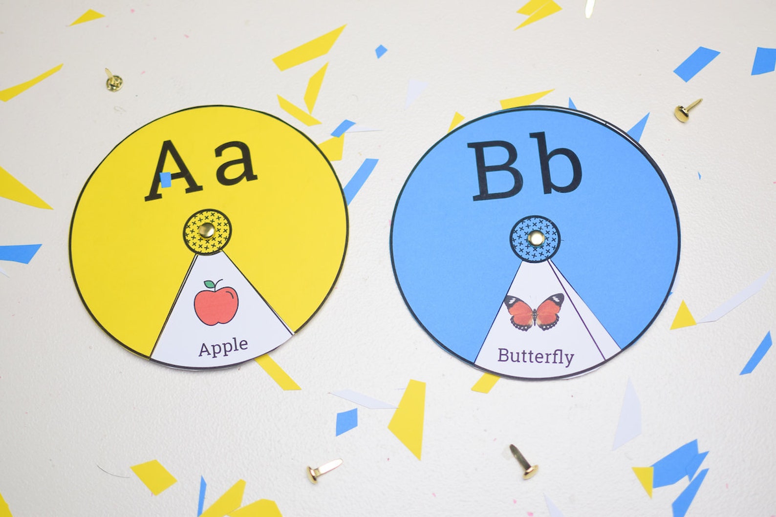 Alphabet Spinners. ABC Printable Craft for Toddlers. Preschool ABC ...