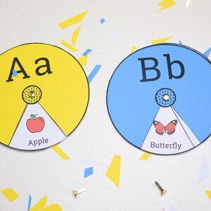 Alphabet Spinners. ABC Printable Craft for Toddlers. Preschool ABC ...