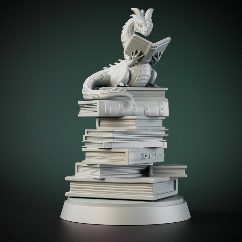 Reading Dragon Statues - Etsy