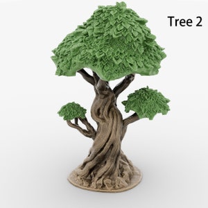 Dnd Tree Terrain, Gnarly Tree Wargaming Tabletop Scatter Terrain ...