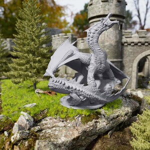 3d Printed Adult Brine Dragon Resin Miniature for Tabletop Rpgs ...