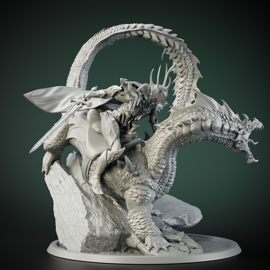 3d Printed Brine Drake Dragon Resin Miniature for Tabletop Rpgs ...
