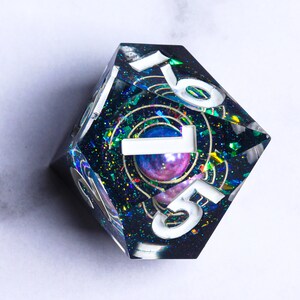 Galaxy Dice Set DND Resin Sharp Edge Dice Handmade - Etsy