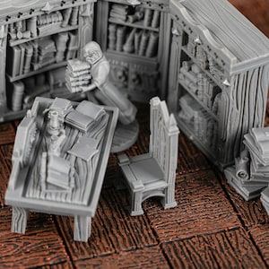 DND Library Furniture Set - Dnd Miniature Terrain Immersive Role ...