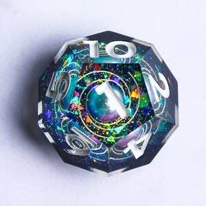 Galaxy Dice Set DND Resin Sharp Edge Dice Handmade - Etsy