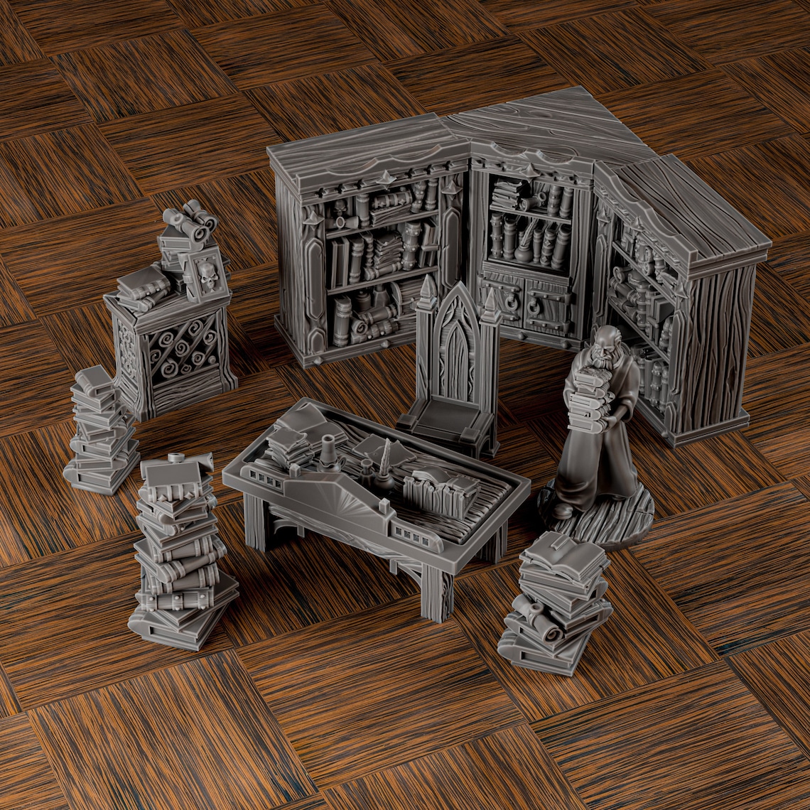 DND Library Furniture Set - Dnd Miniature Terrain Immersive Role ...