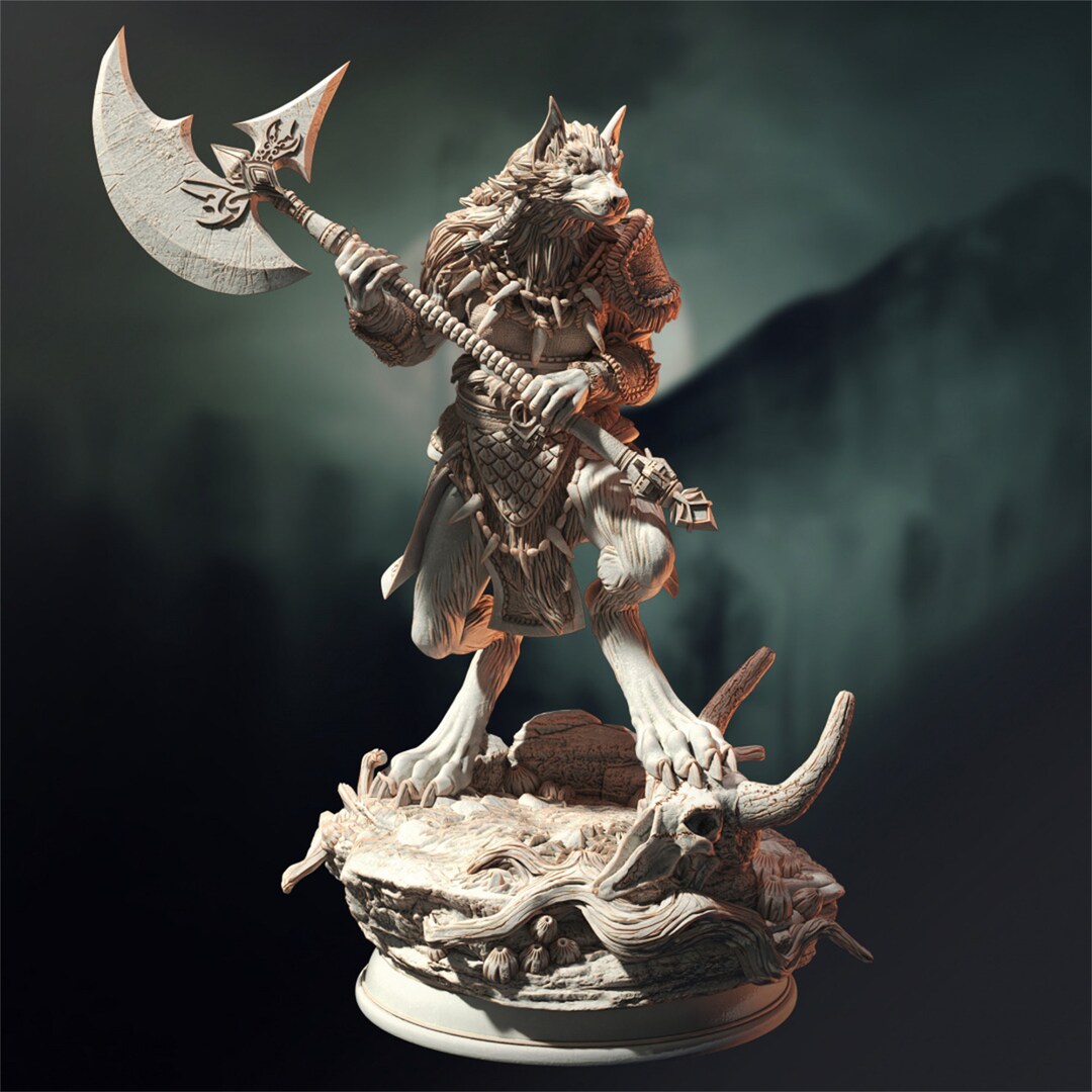 Werewolf Barbarian Ariana Gray Tabletop RPG Deals Dnd Miniatures ...