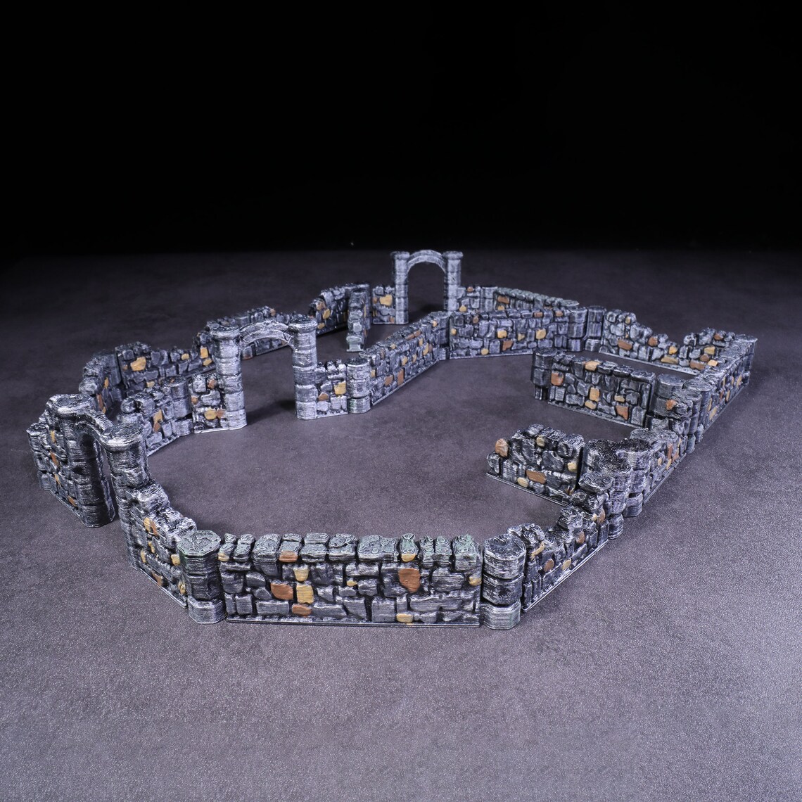 Dungeon Wall Ruined Stone Wall Map Building Tile Set Scenery DND ...