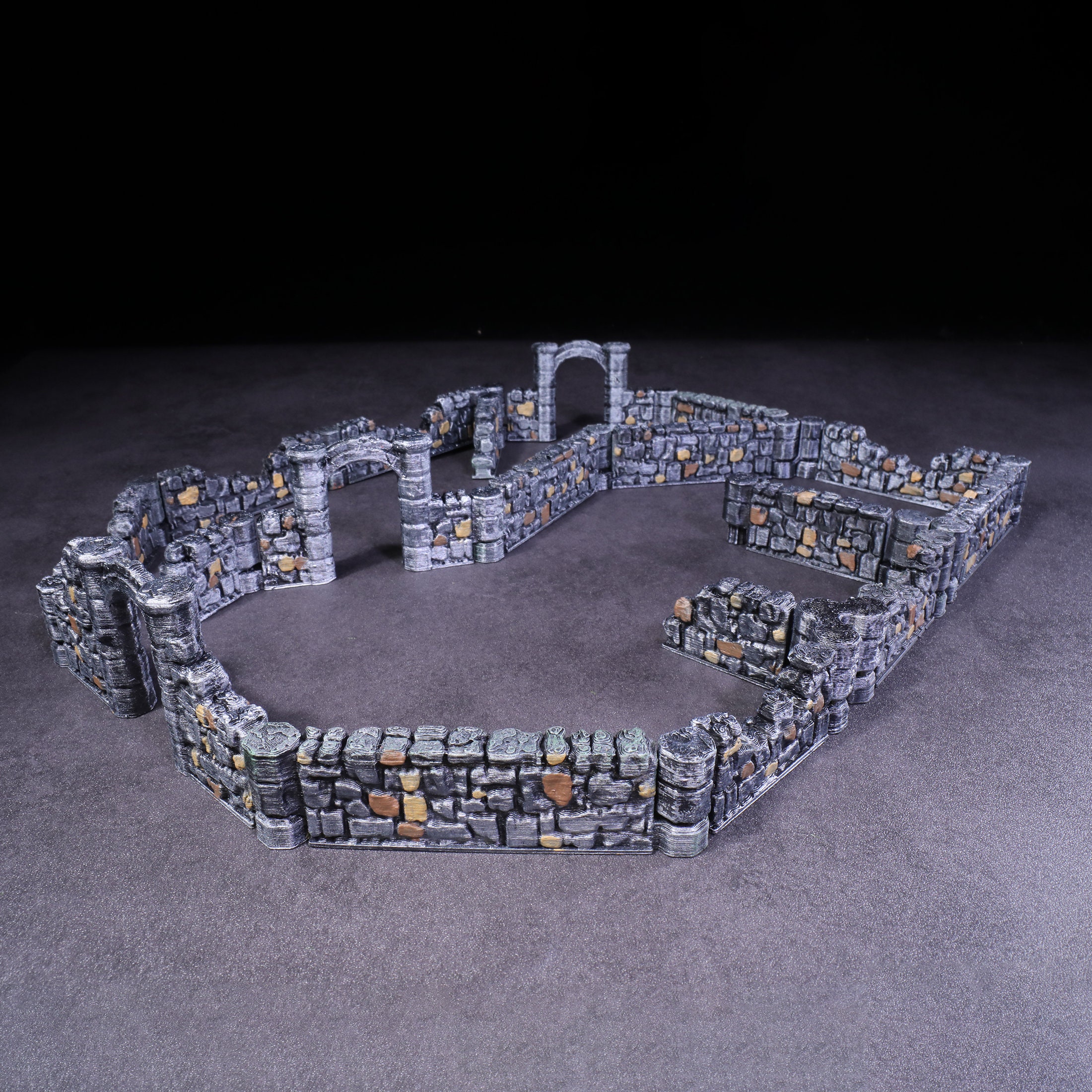 Dungeon Wall Ruined Stone Wall Map Building Tile Set Scenery DND ...