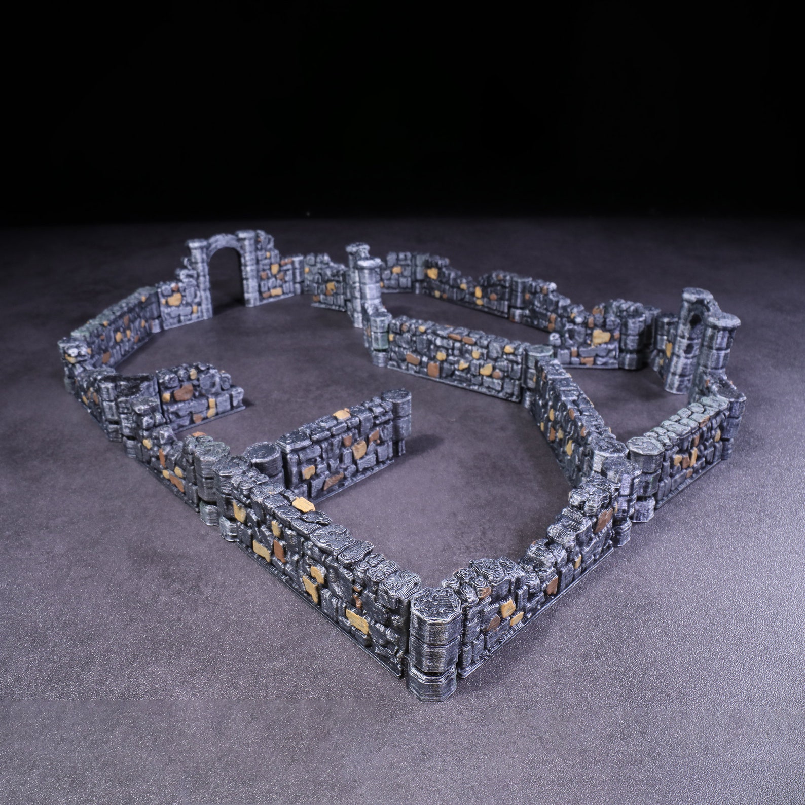 Dungeon Wall Ruined Stone Wall Map Building Tile Set Scenery DND ...