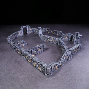 Dungeon Wall Ruined Stone Wall Map Building Tile Set Scenery DND ...