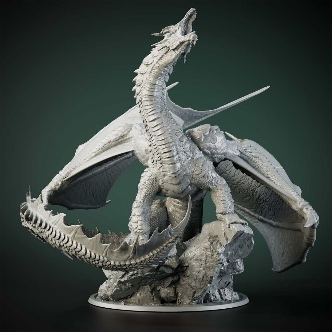 3d Printed Adult Brine Dragon Resin Miniature for Tabletop Rpgs ...