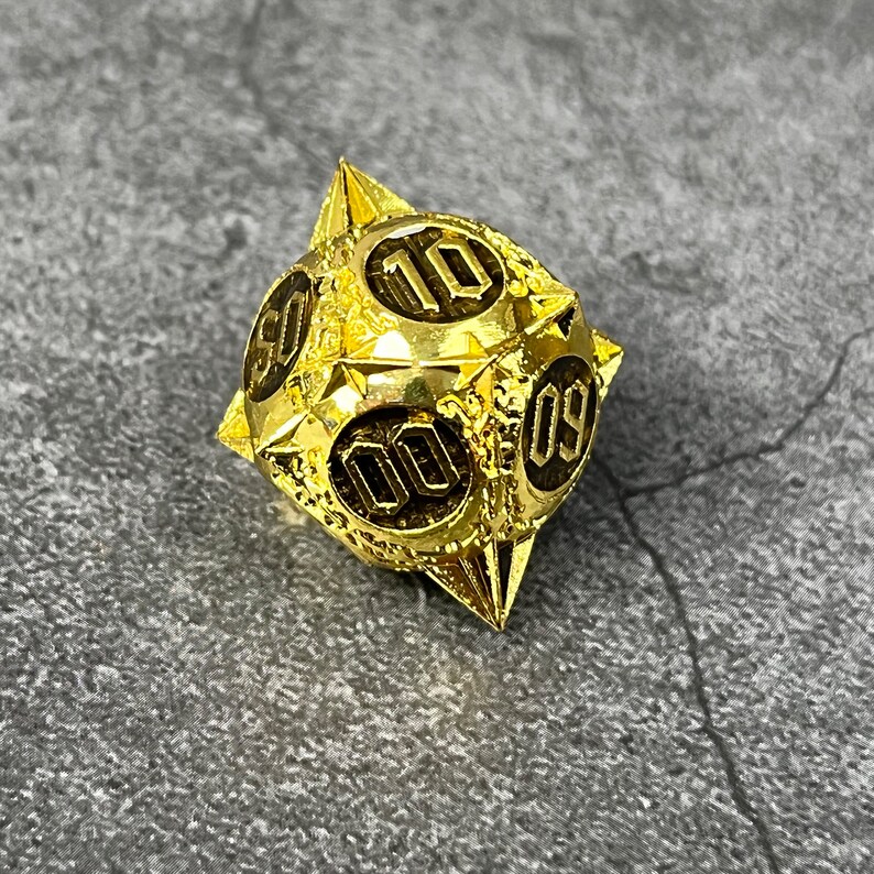 Golden Steel Caltrop Metal DND Dice Set Dungeons & Dragons - Etsy Australia