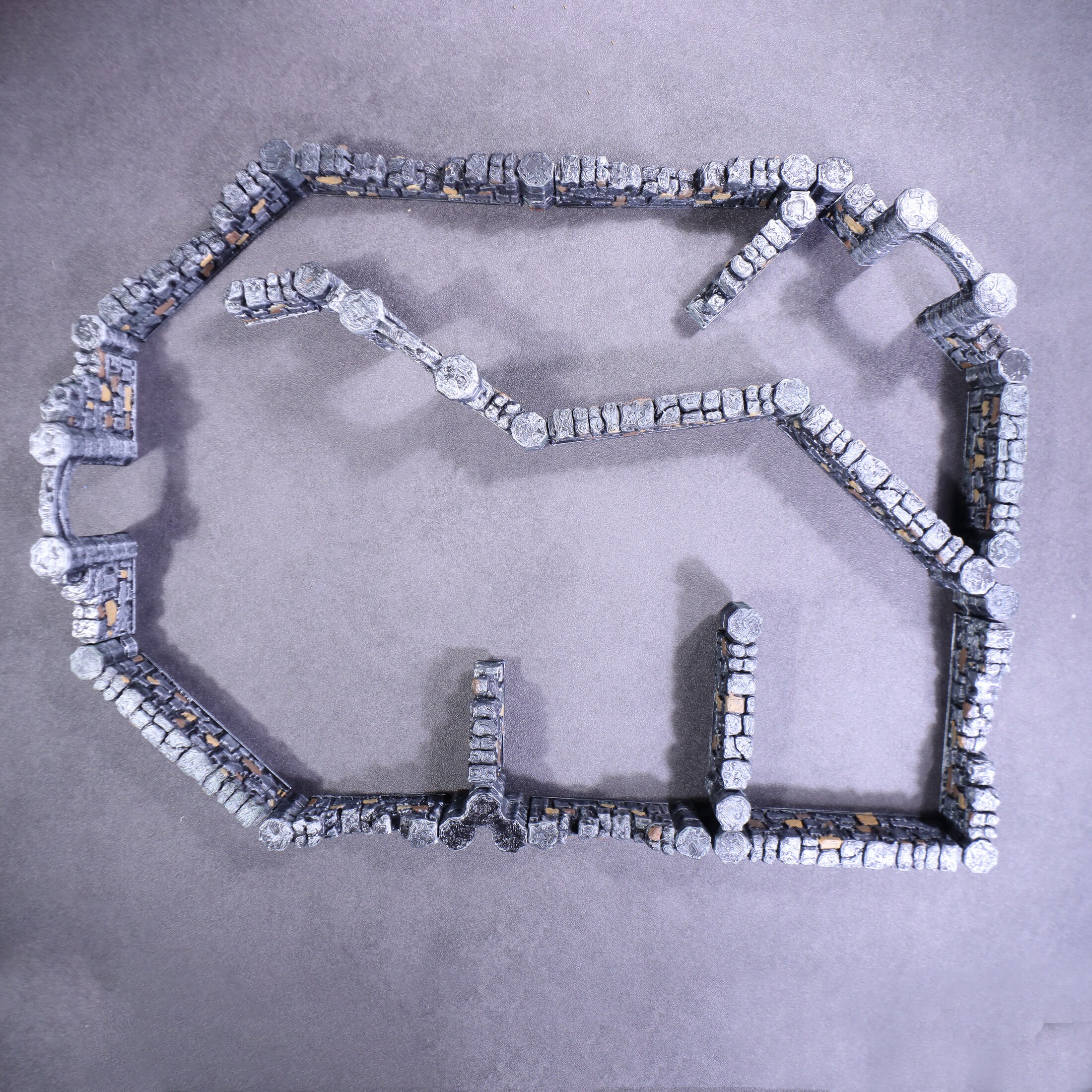 Dungeon Wall Ruined Stone Wall Map Building Tile Set Scenery DND ...