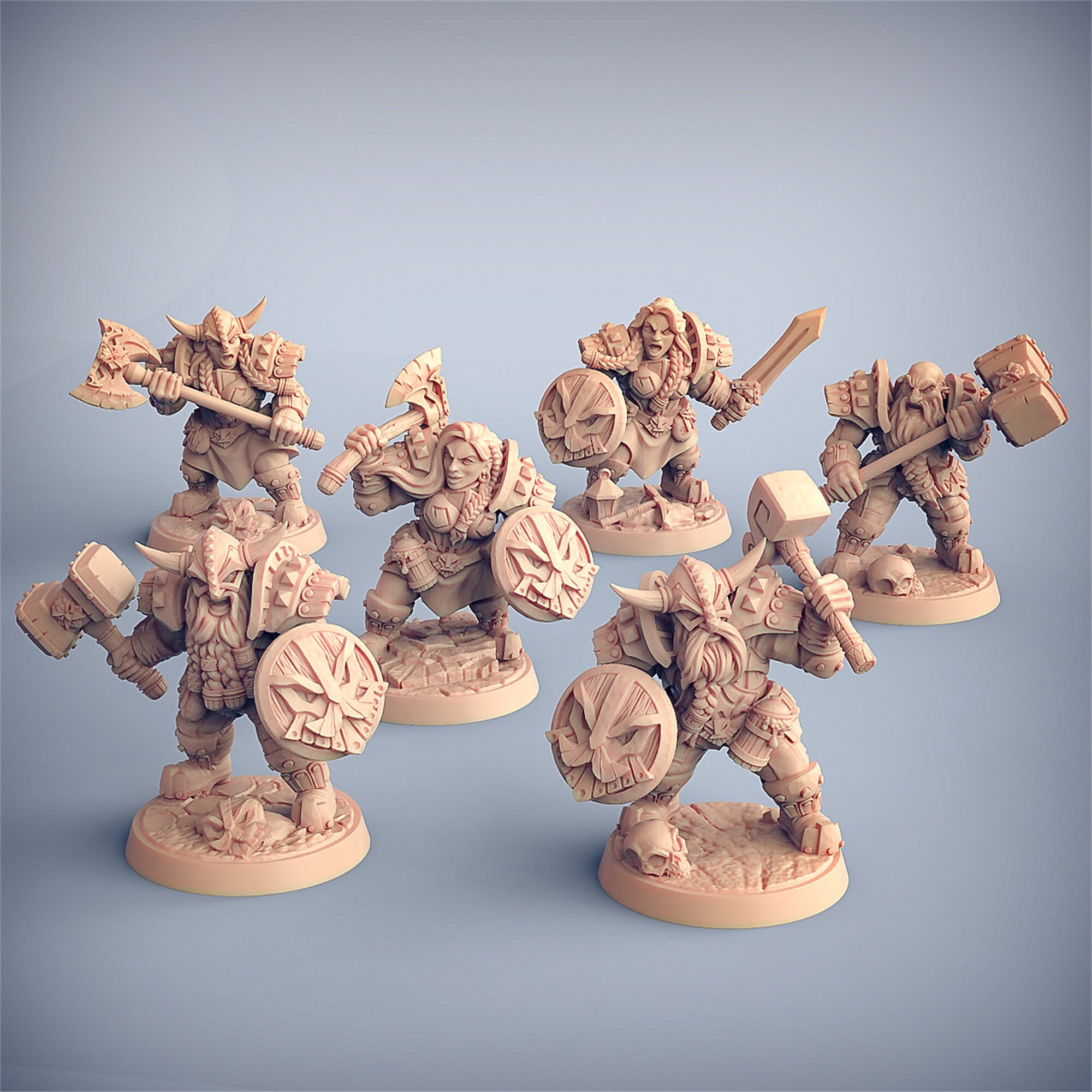 Dwarven Defenders 3D Printed Miniature 32mm D&D Fantasy RPG - Etsy