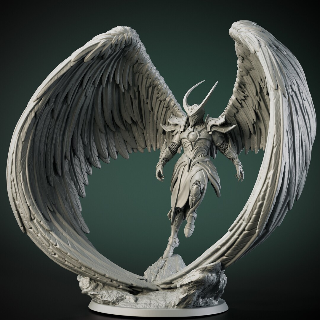 DND Angel Fighter Miniature, Resin Miniatures for Role Playing Games DM ...