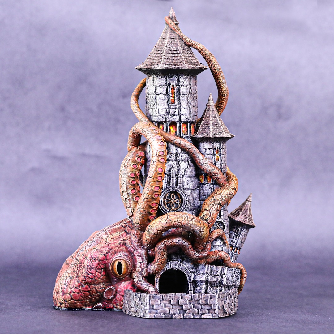DND Dice Tower and Tray Dice Rolling Tower for Board Games Dungeons and ...