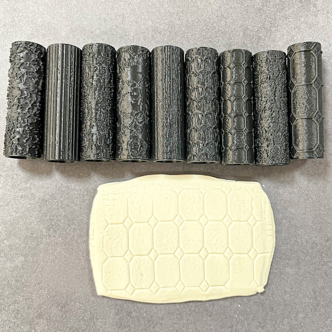 3D Printed Textured Rollers Collection for Clay/ Foams D&D Terrain ...