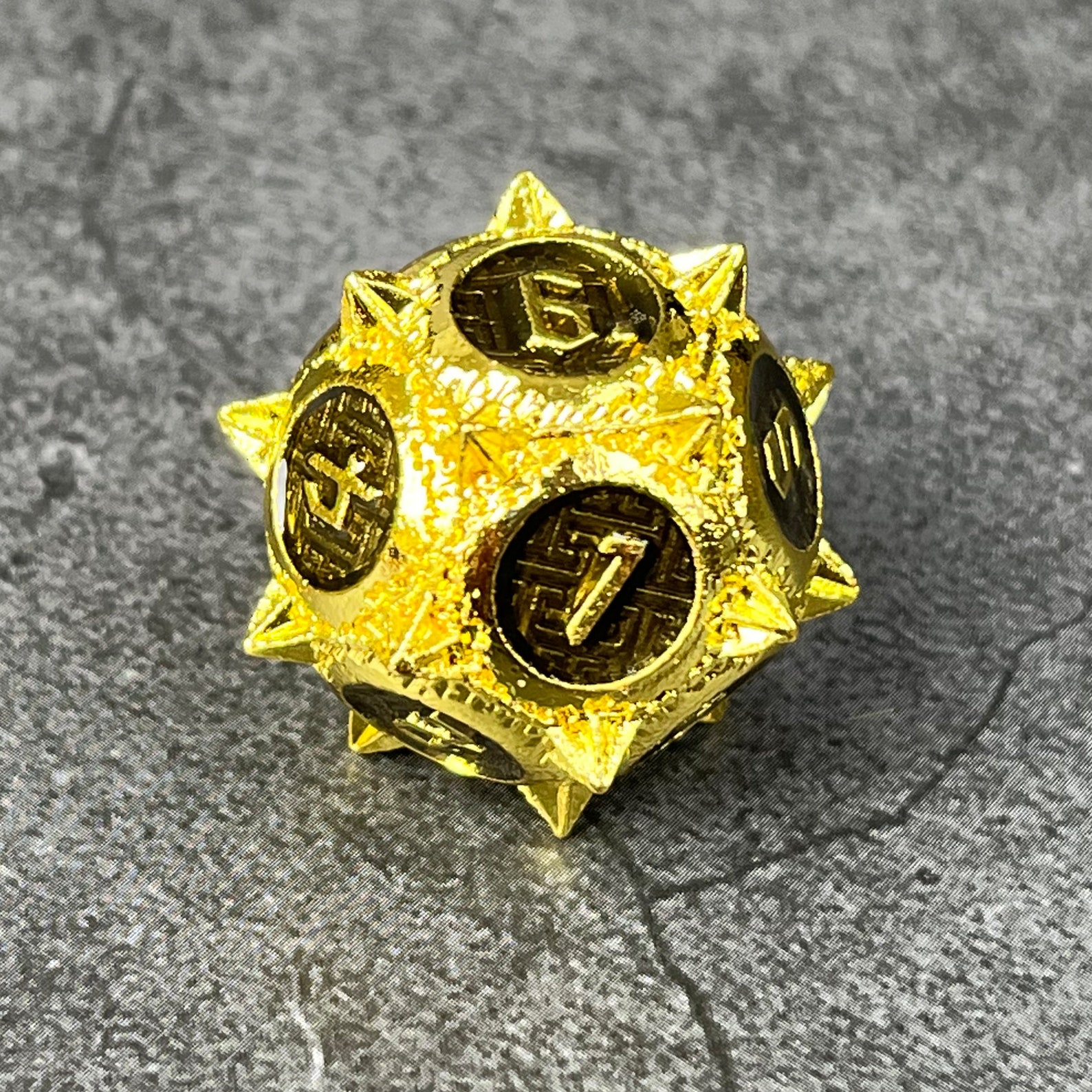Golden Steel Caltrop Metal DND Dice Set Dungeons & Dragons - Etsy Australia