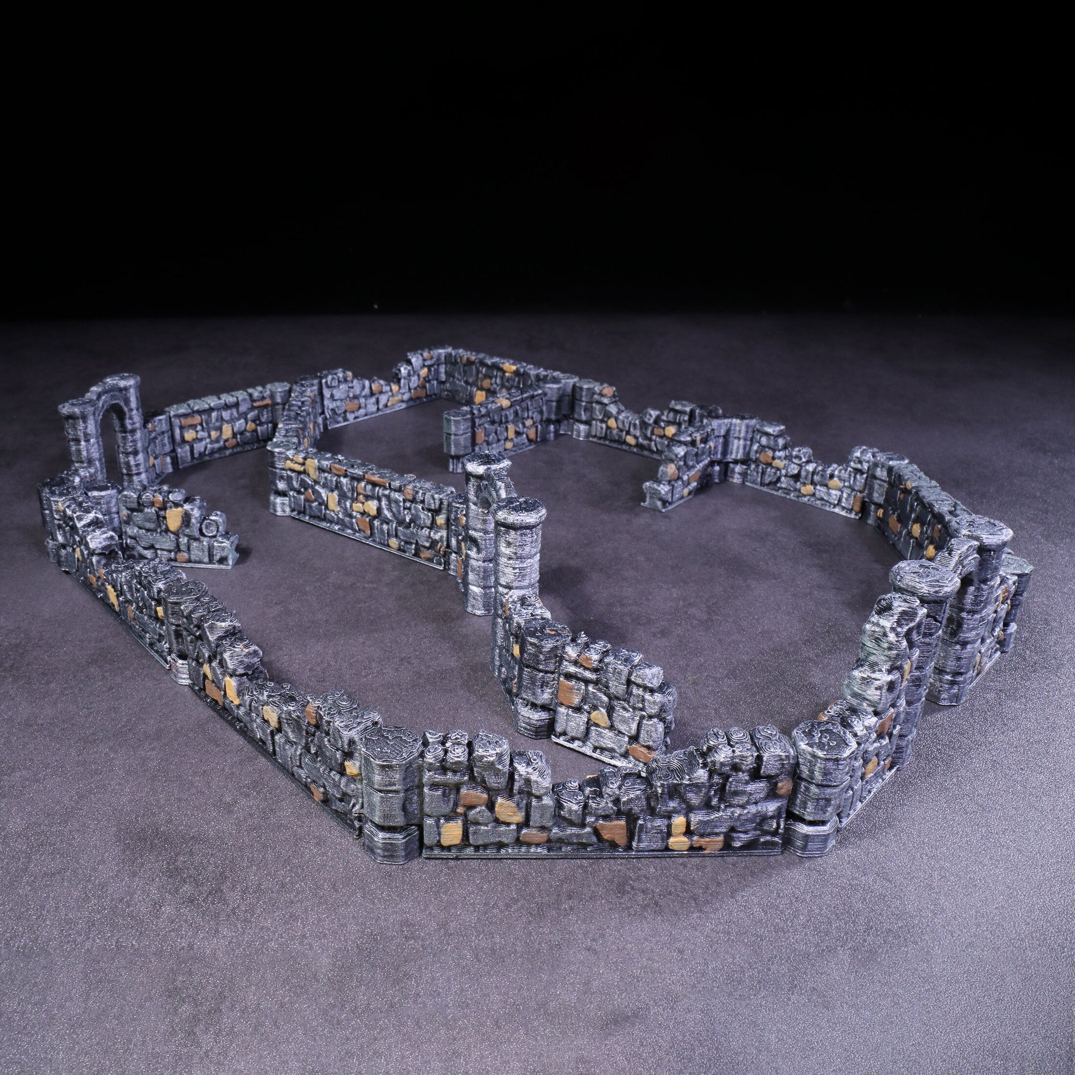 Dungeon Wall Ruined Stone Wall Map Building Tile Set Scenery DND ...