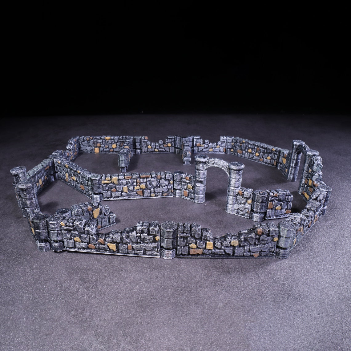 Dungeon Wall Ruined Stone Wall Map Building Tile Set Scenery DND ...