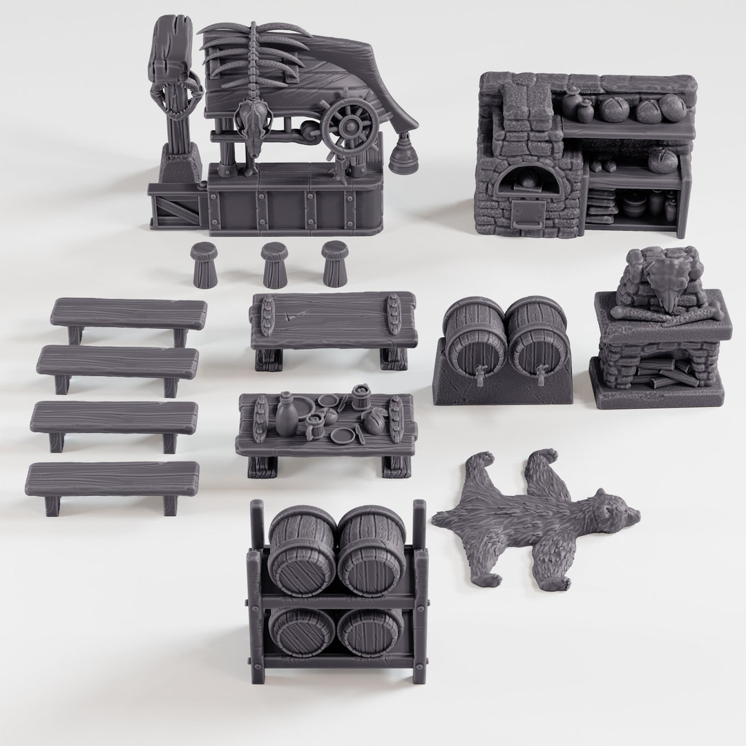 DND Tavern Miniature Terrain, Resin Miniatures, Handcrafted Gaming ...