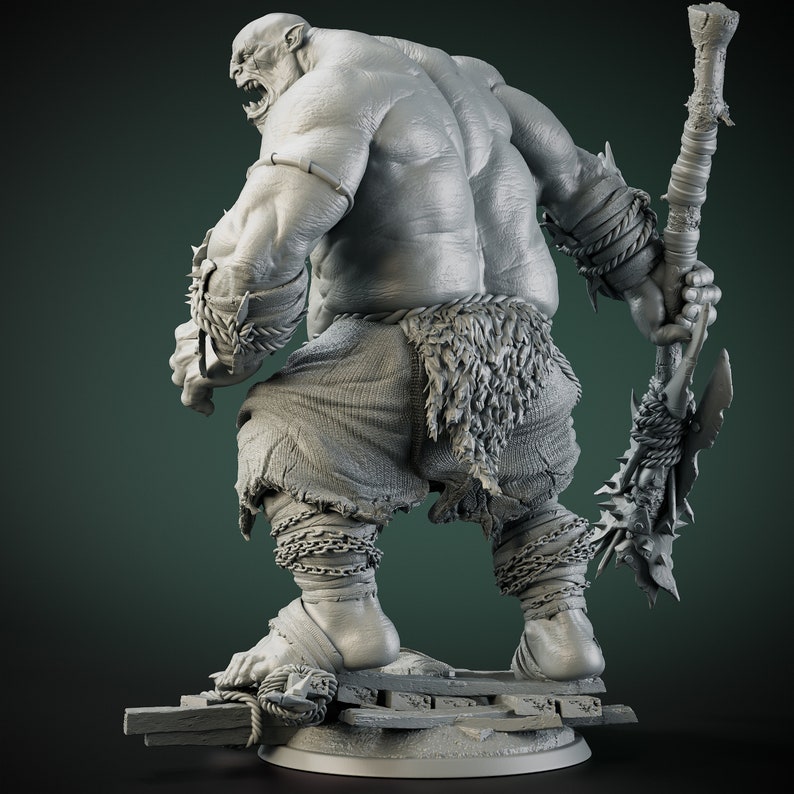 3d Printed Ogre Miniature, Highly Detailed Fantasy Figure for Tabletop ...
