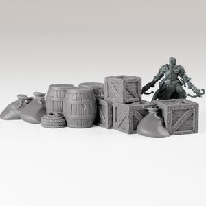 Dnd Cargo Piles Miniature Terrain for Dungeons and Dragons, Wargame ...