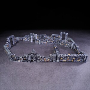 Dungeon Wall Ruined Stone Wall Map Building Tile Set Scenery DND ...