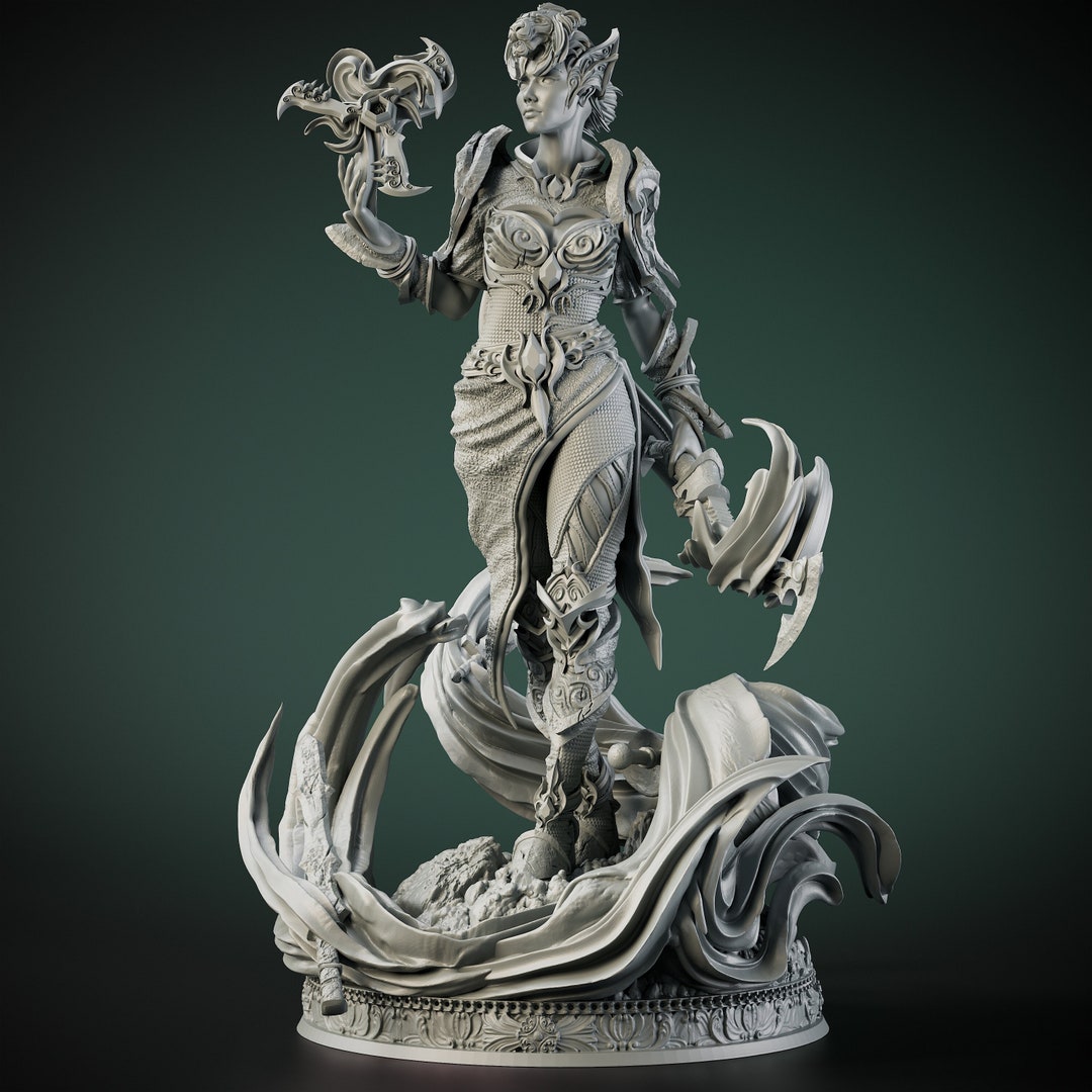 Elven Miniature, Unpainted DND Miniatures, Ttrpg Miniatures Dnd Gifts ...