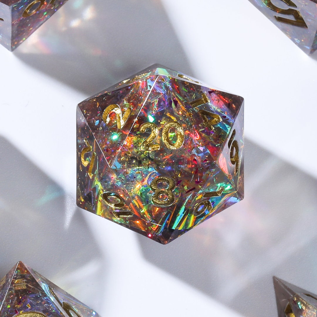 Dnd Dice Set Sharp Edge Dice Set Galaxy Dice Rpg D20 - Etsy