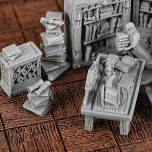 DND Library Furniture Set - Dnd Miniature Terrain Immersive Role ...