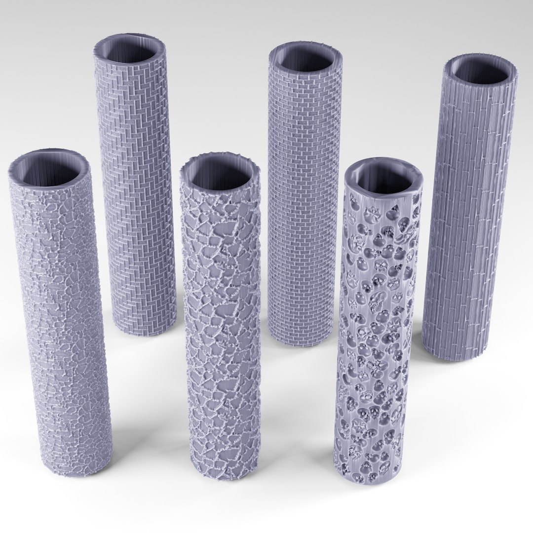 Textured Rollers Collection for Clay/foams, DND Terrain Building, 28mm 32mm Terrain, Dungeons ...