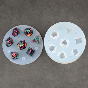 DND Dice Mold Sharp Edge Polyhedral Dice Mold Silicone Dice Mold for ...