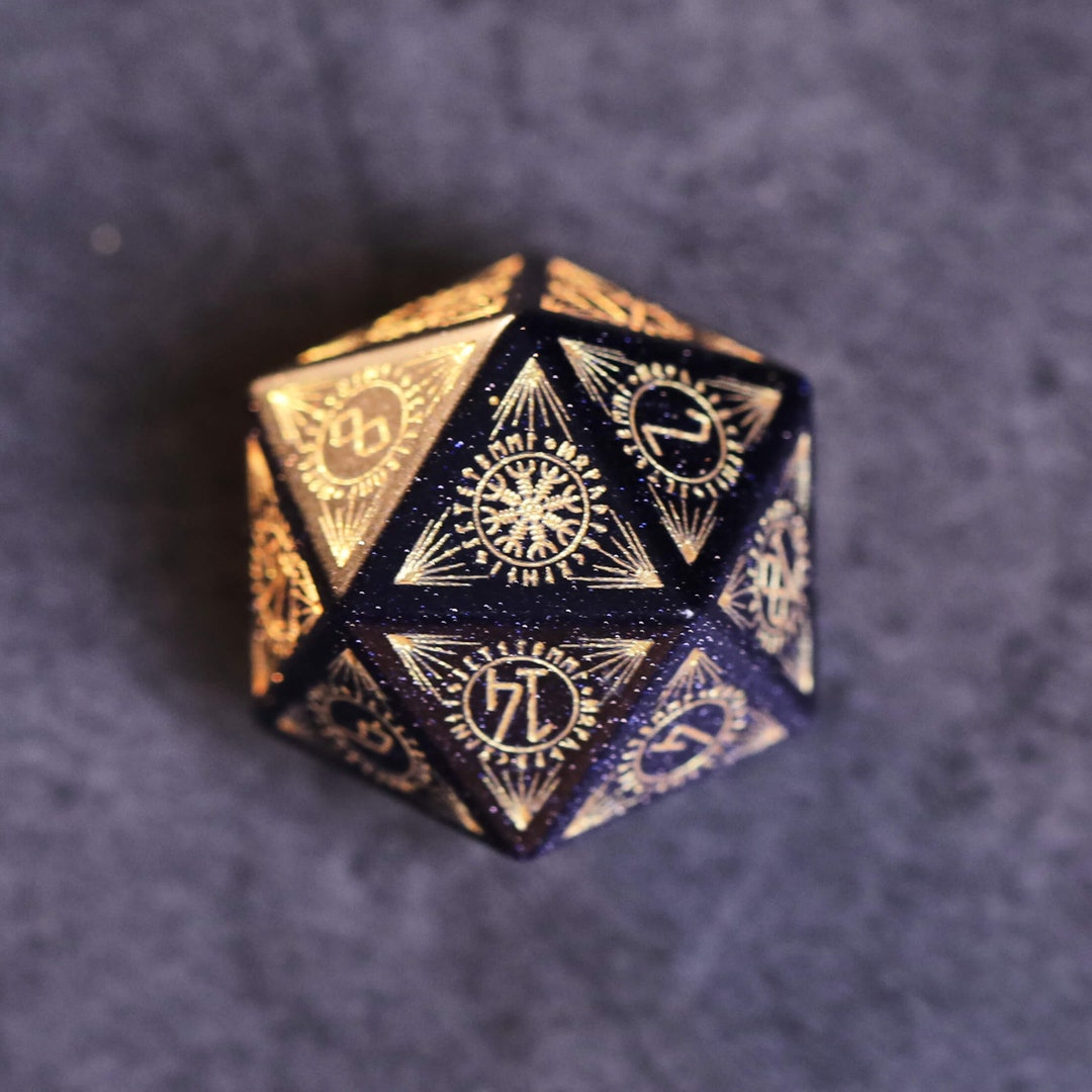 Blue Sandstone Gems Dnd Dice Set Dungeons & Dragons Hand - Etsy