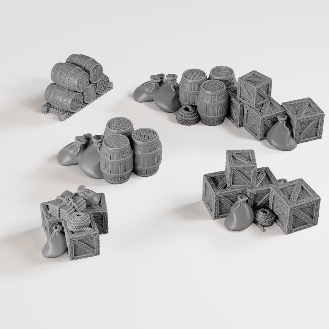 Dnd Cargo Piles Miniature Terrain for Dungeons and Dragons, Wargame ...