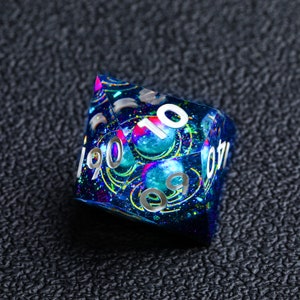 Galaxy Dice Set DND, Resin Sharp Edge Dice, Handmade Polyhedral Dice ...