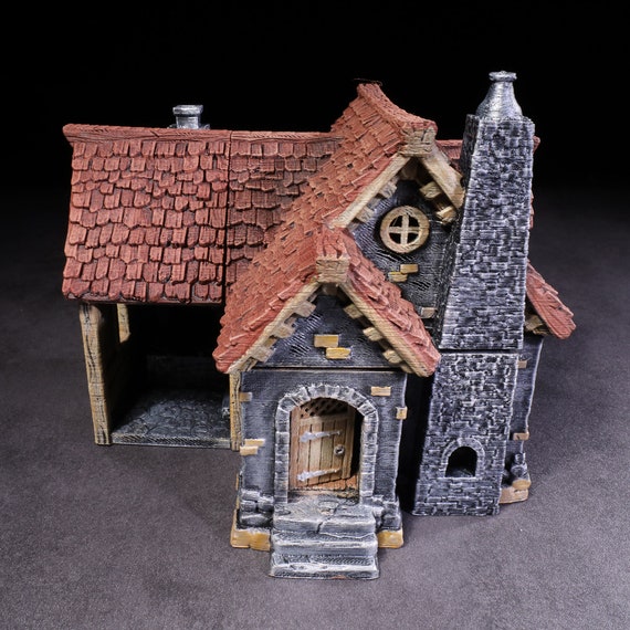 DND Terrain Blacksmith Tavern Miniature for Dungeons and - Etsy