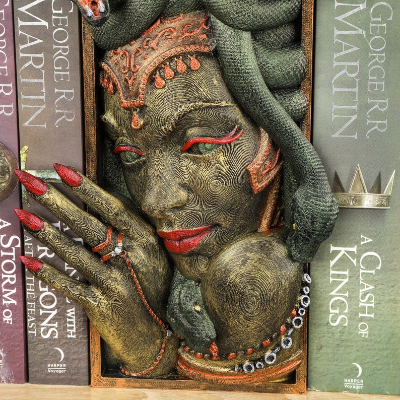 Medusa Book Nook, Fantasy Bookshelf Decor, Tabletop RPG Prop - Etsy ...