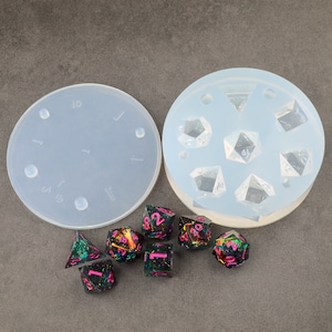 DND Dice Mold Sharp Edge Polyhedral Dice Mold Silicone Dice Mold for ...