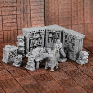 DND Library Furniture Set - Dnd Miniature Terrain Immersive Role ...