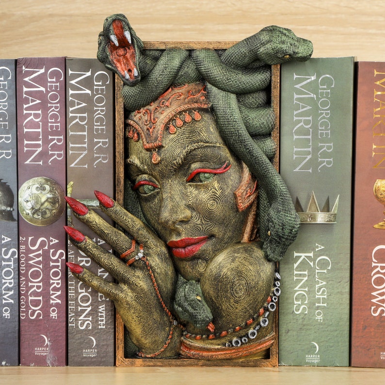Medusa Book Nook, Fantasy Bookshelf Decor, Tabletop RPG Prop - Etsy Canada